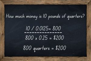 How Much Is 10 Lb Of Quarters Worth