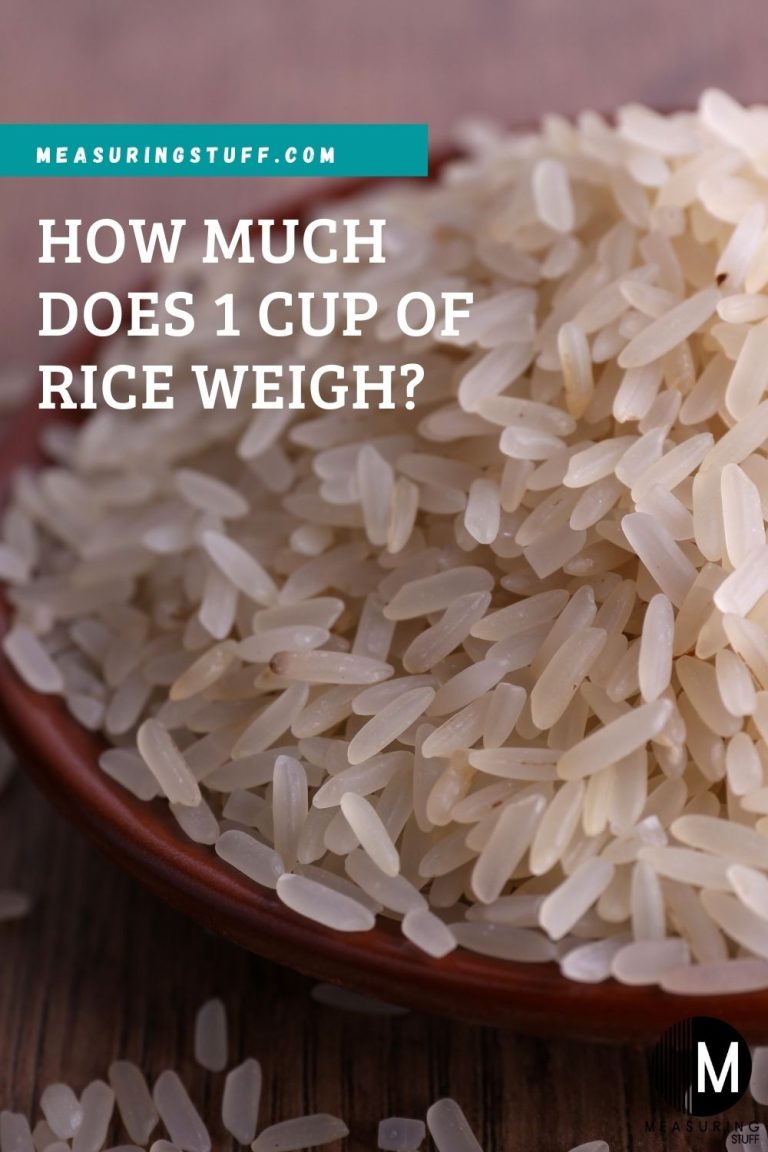 How Much Does 1 Cup Of Rice Weigh Measuring Stuff