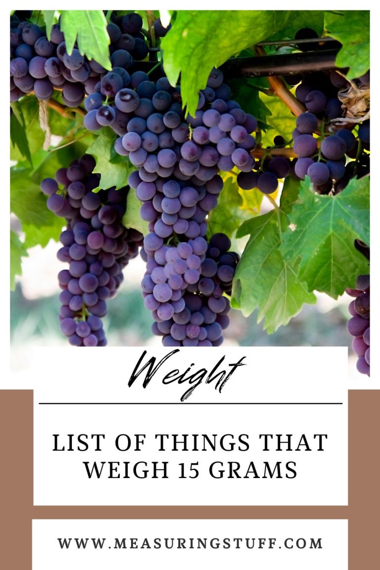 List Of Things That Weigh 15 Grams – Measuring Stuff